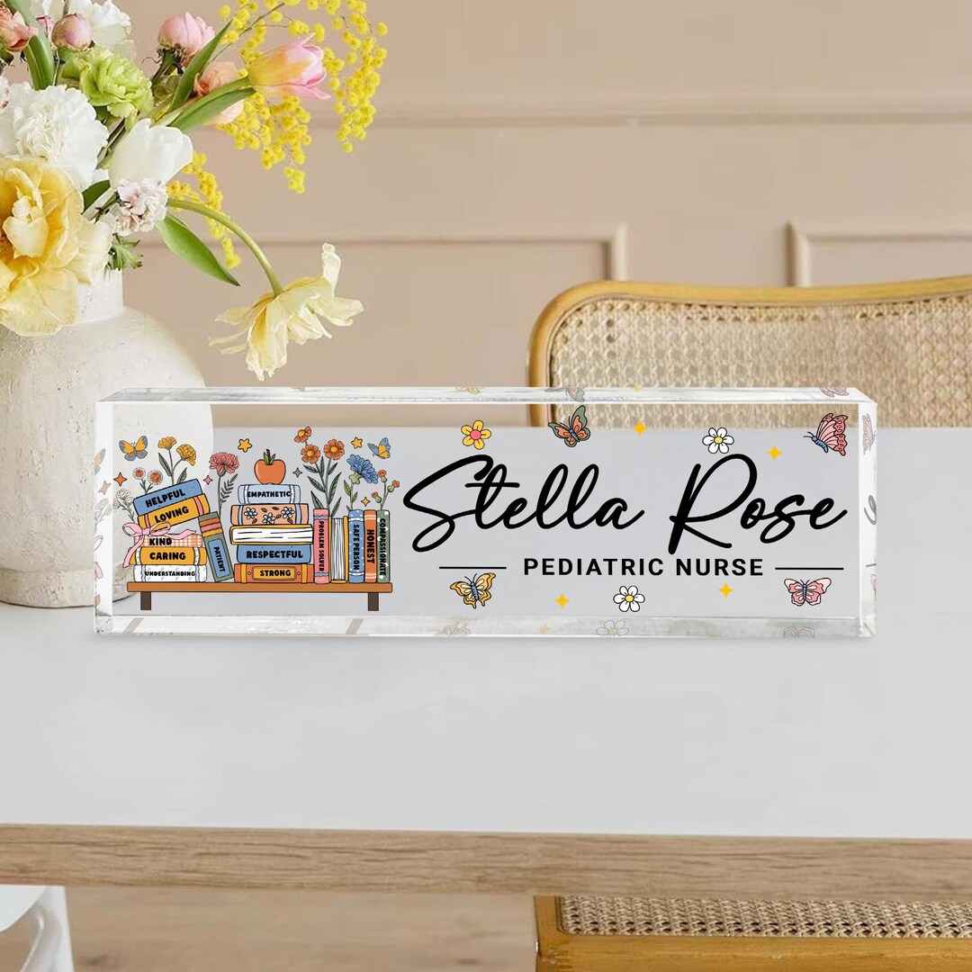 Personalized Desk Name Plate for Pediatric Nuruse, Custom Pediatrician ...