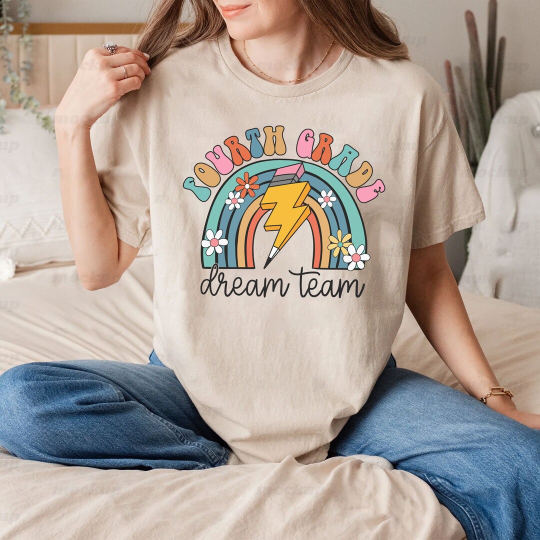 Camiseta retro Rainbow de 4to grado Dream Team, camisa de regreso a la ...