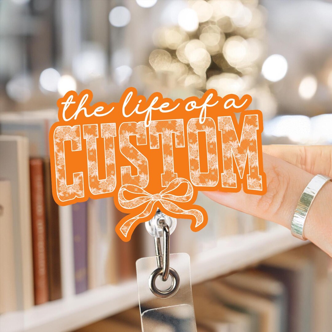The Life of A Custom Text Badge Reel, Custom Teacher ID Holder Badge ...