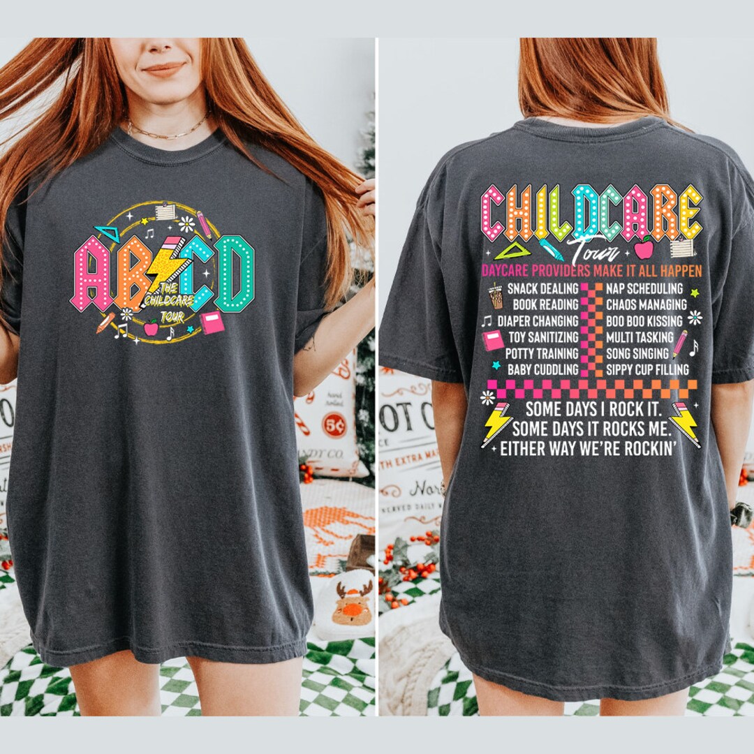 ABCD Teacher Tour Childcare Teacher Shirt, Daycare Teacher Back to ...