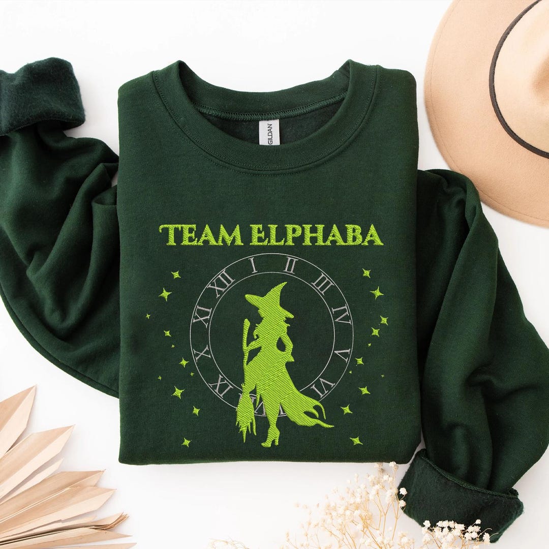 Team Alphaba Wicked Embroidery Sweatshirt, Changed for Good Embroidery ...