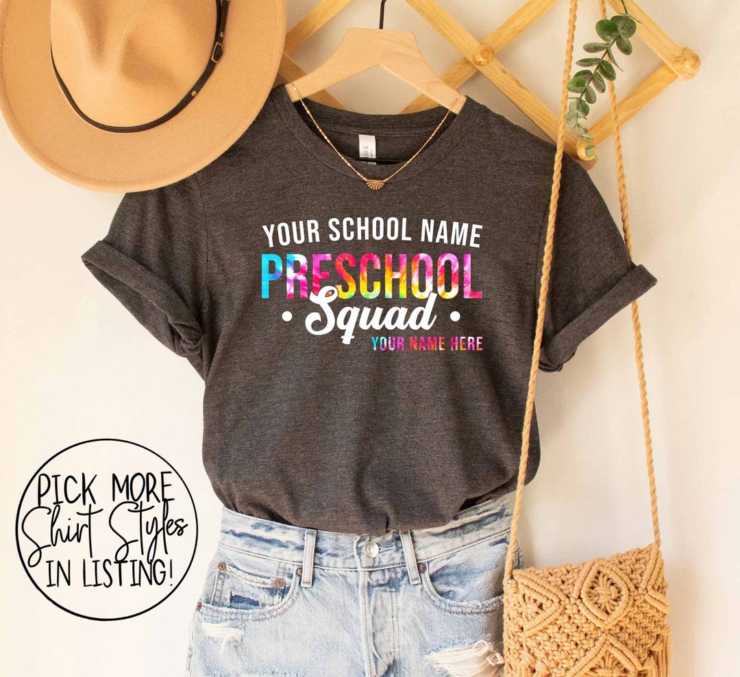 Custom Preschool Teacher Shirt, Preschool Squad Shirt, Preschool Shirt ...