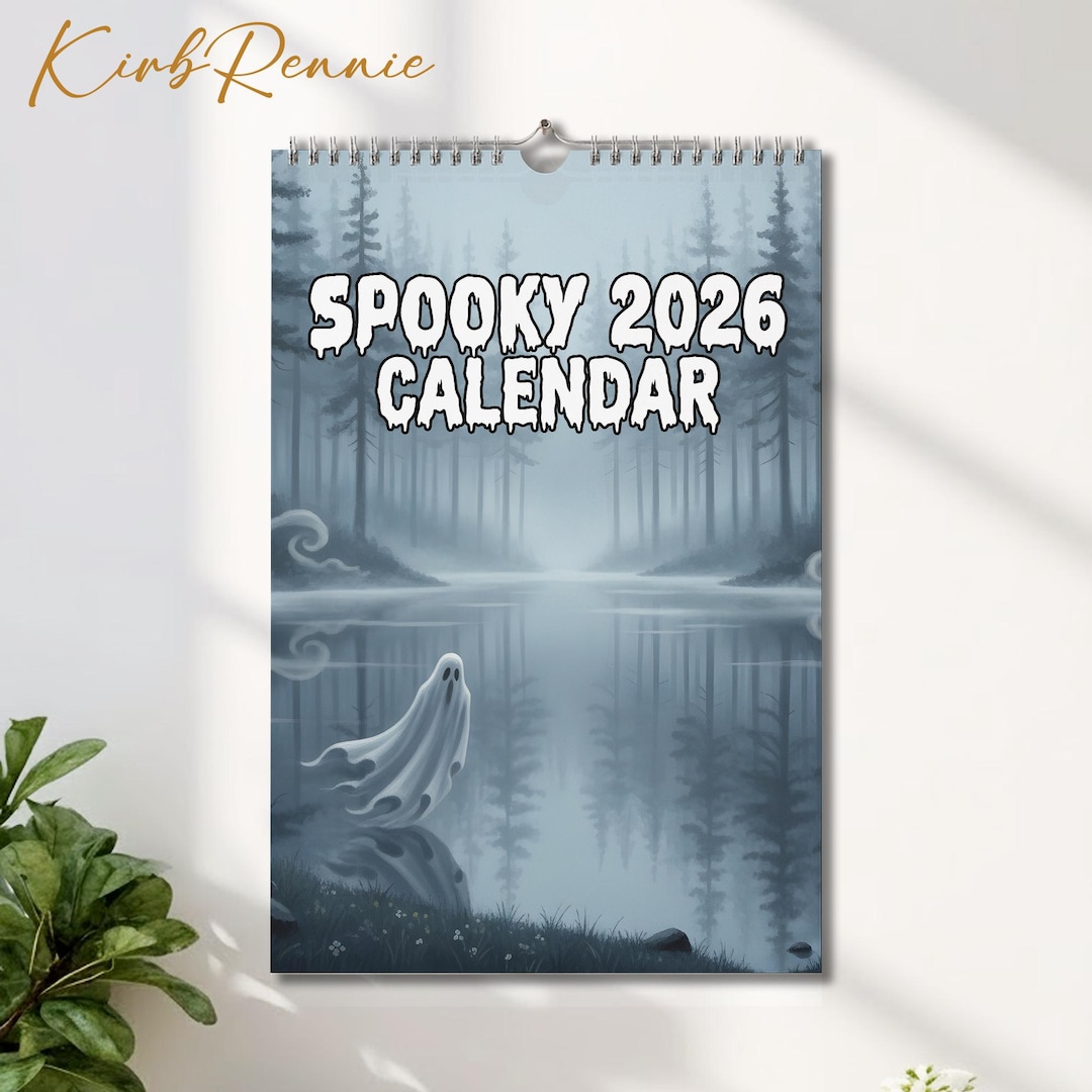 Spooky 2026 Calendar, 2026 Ghost Calendar, Monthly Wall Calendar - Etsy ...
