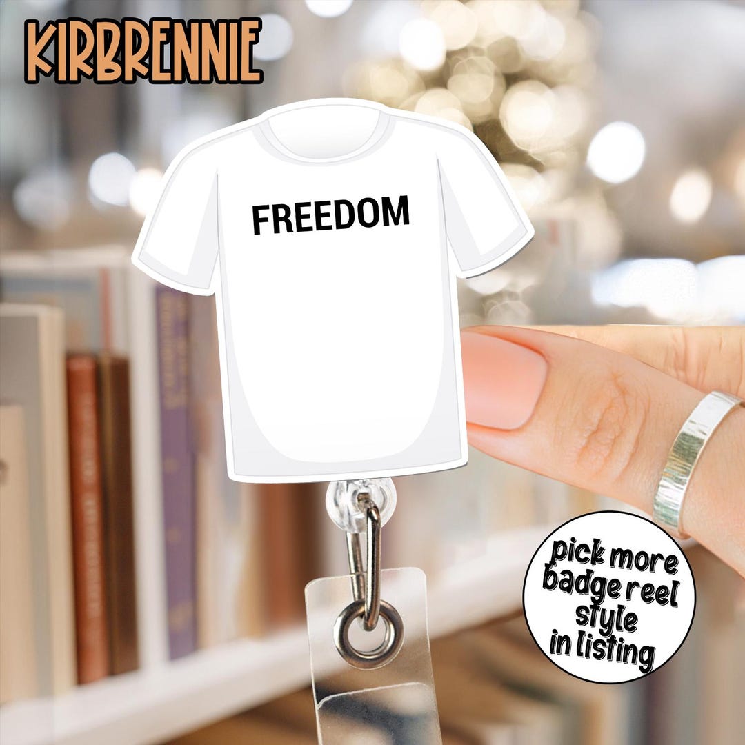 Charlie Kirk Freedom Badge Reel, Justice for Charlie Quote ID Holder ...