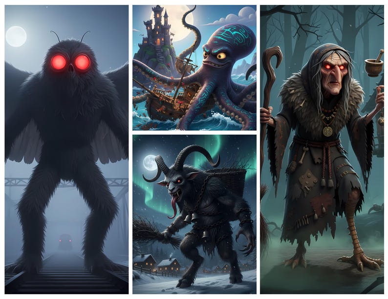 Creepy Cryptids and Freaky Folklore 2026 Calendar, Creepy Cryptids and ...