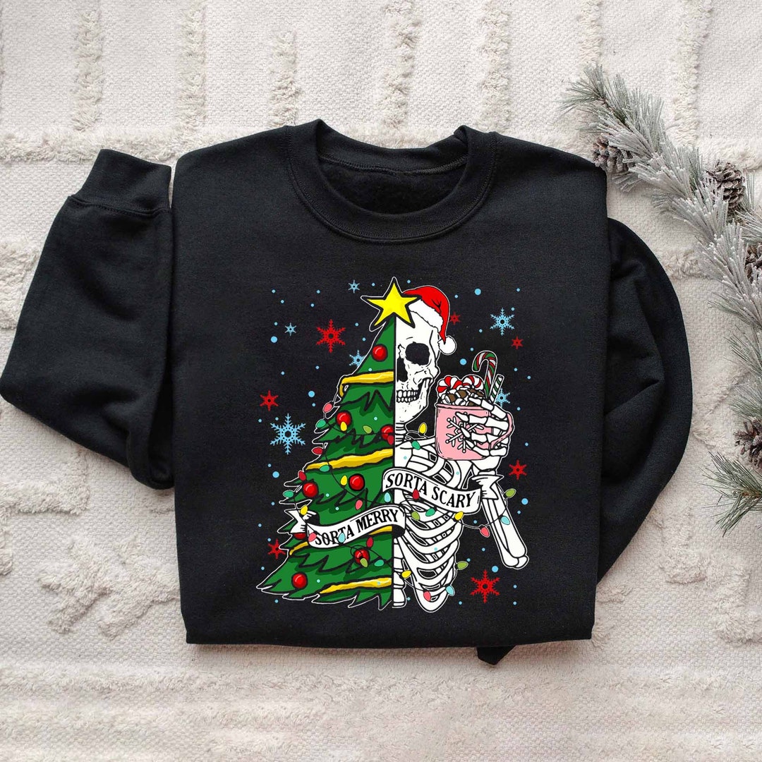 Sorta Merry Sorta Scary Skeleton Xmas Tree Christmas - Etsy