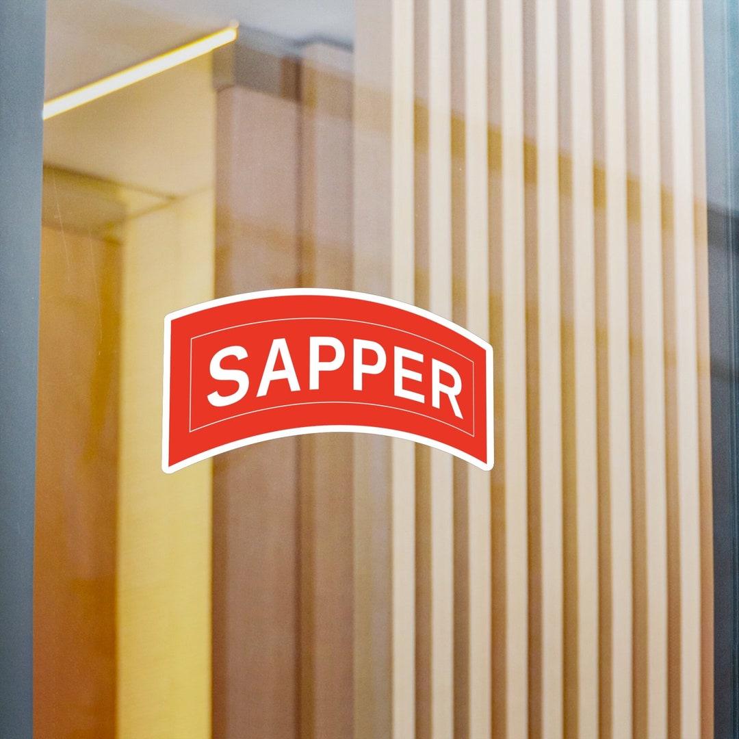 Sapper Tab Vinyl Decal Sticker Military Decal Military Gift - Etsy
