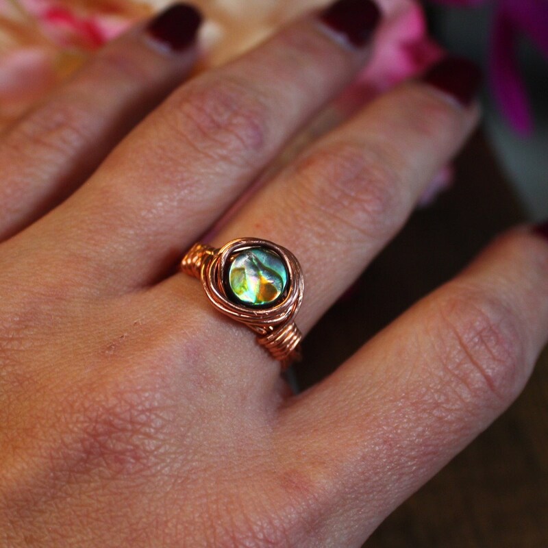 Abalone Ring - Etsy