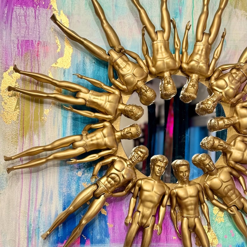 Mojo Dojo Mirror: Vintage Ken Doll Golden Sunburst Mirror - Etsy