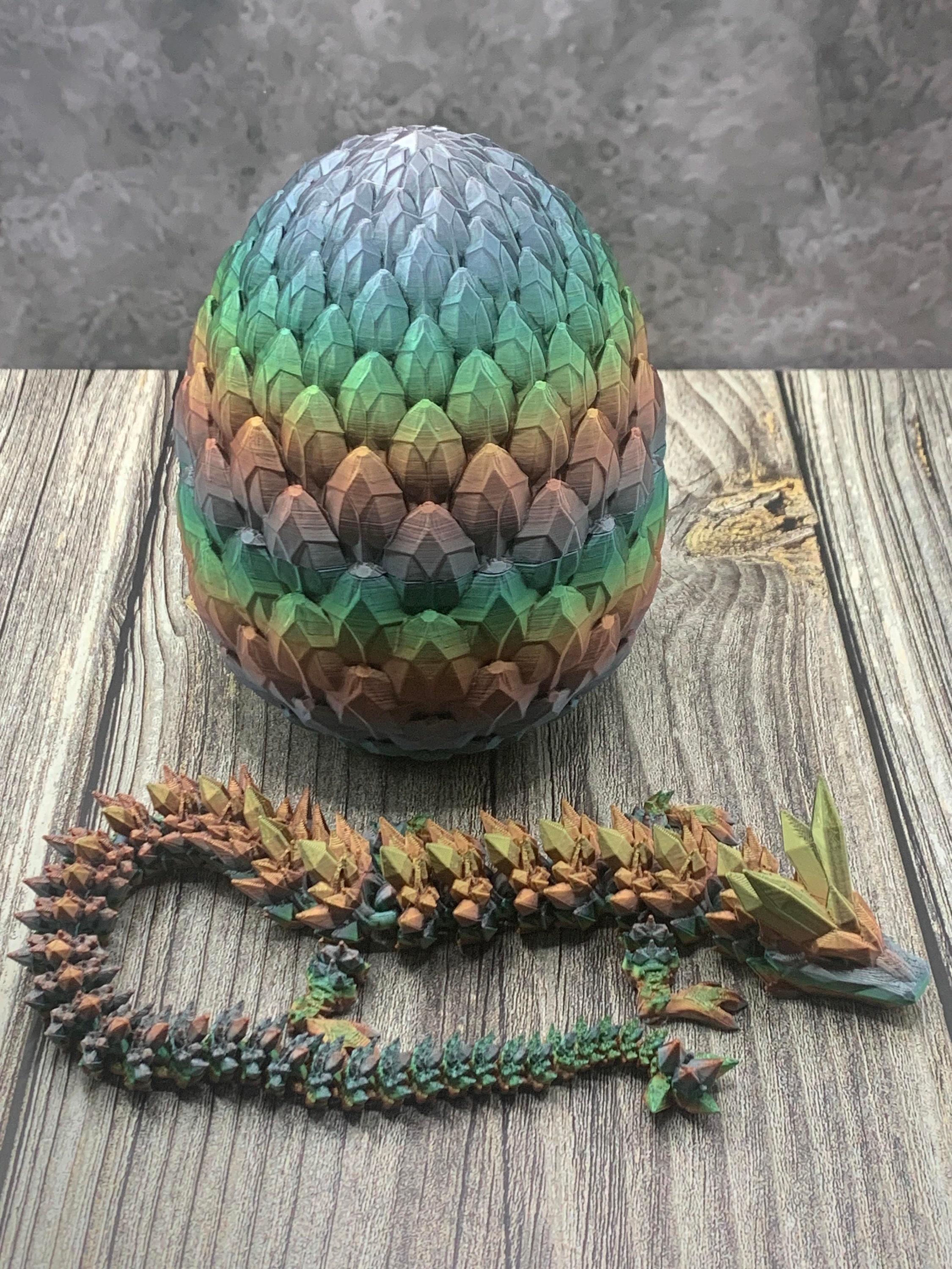 3D Dragon Egg With Crystal Dragon MTO - Etsy