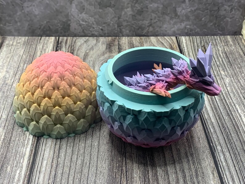 3D Dragon Egg With Crystal Dragon MTO - Etsy