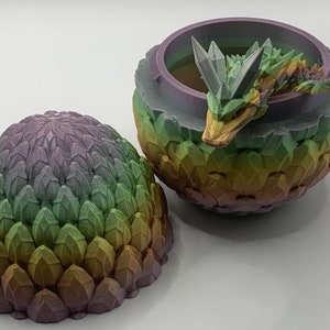 3D Dragon Egg With Crystal Dragon MTO - Etsy