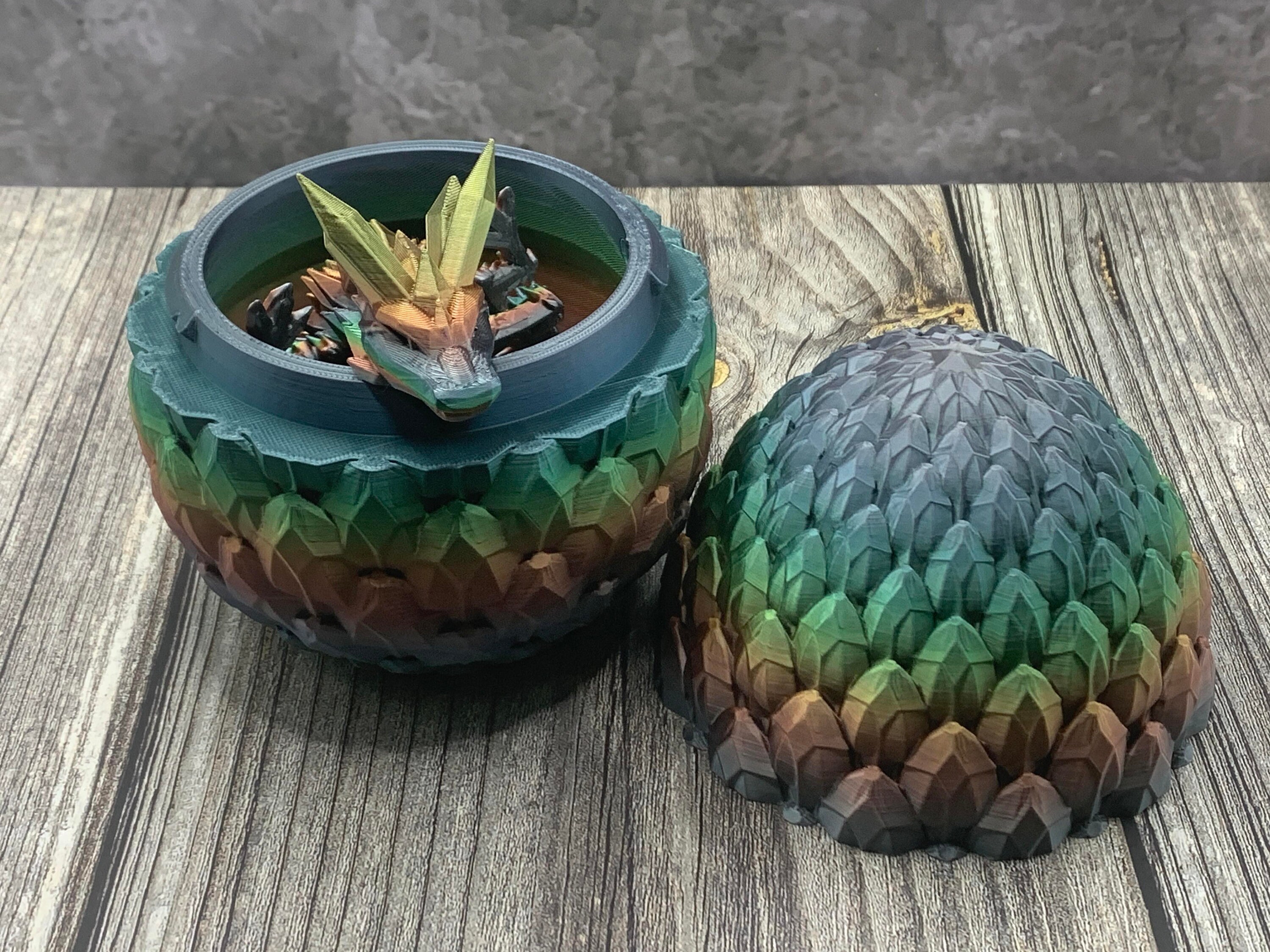 3D Dragon Egg With Crystal Dragon MTO - Etsy