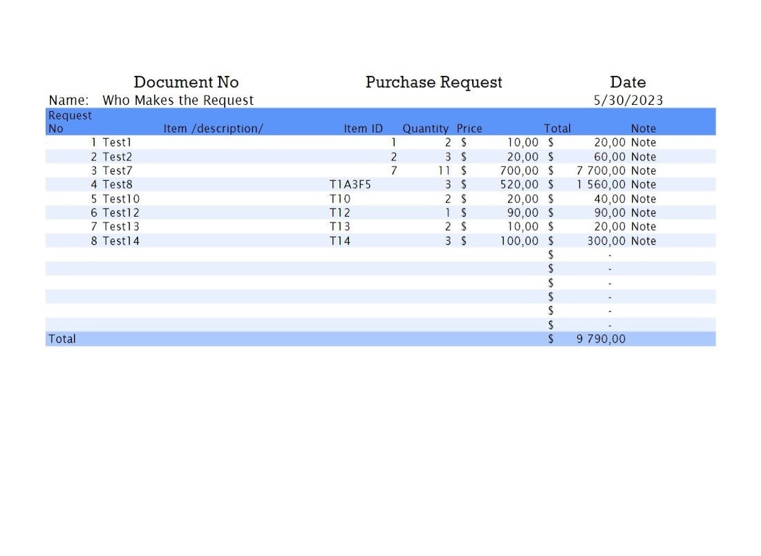 Purchase Request Purchase Request Template Purchase Request Google ...