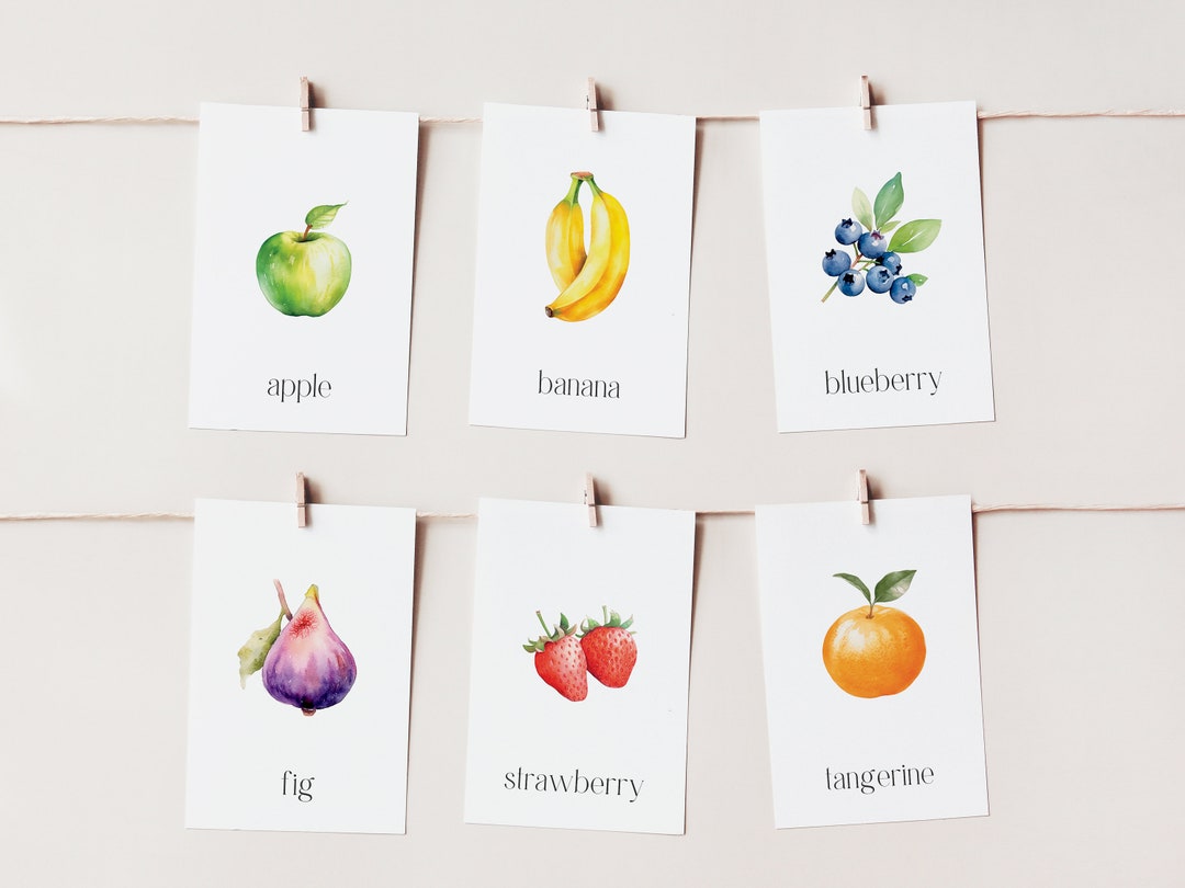 Printable Fruit Card Set | Digital Fruit Prints | Montessori Cards ...