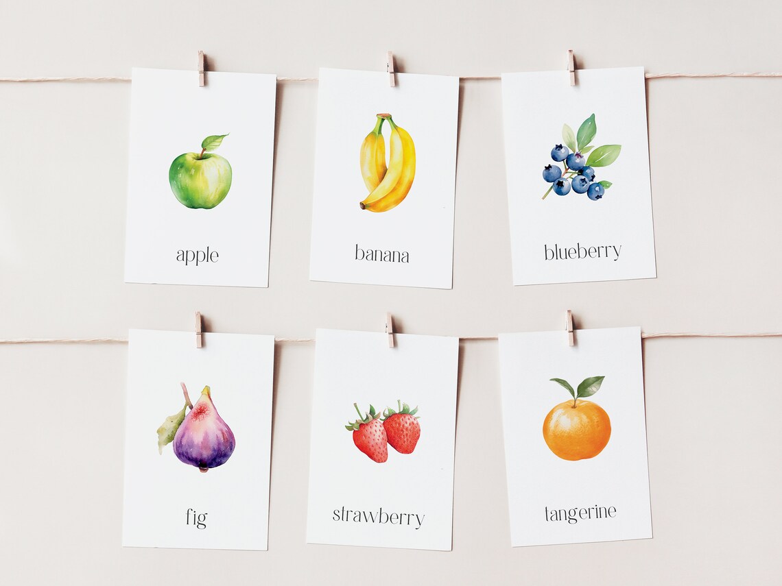 Printable Fruit Card Set | Digital Fruit Prints | Montessori Cards ...