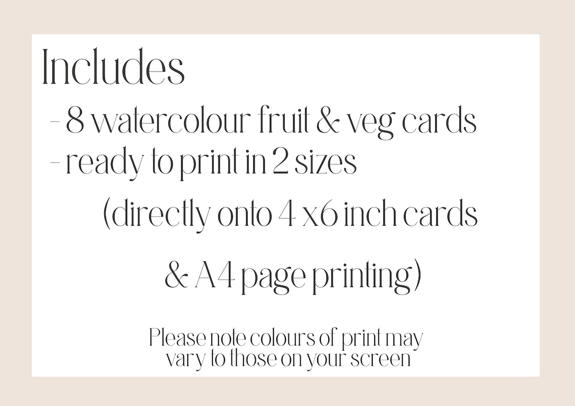 Printable Fruit & Vegetable Toob Cards | Toob Matching Cards ...