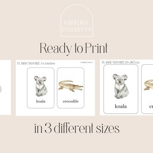 Printable Australian Animal Card Set | Digital Animal Prints ...
