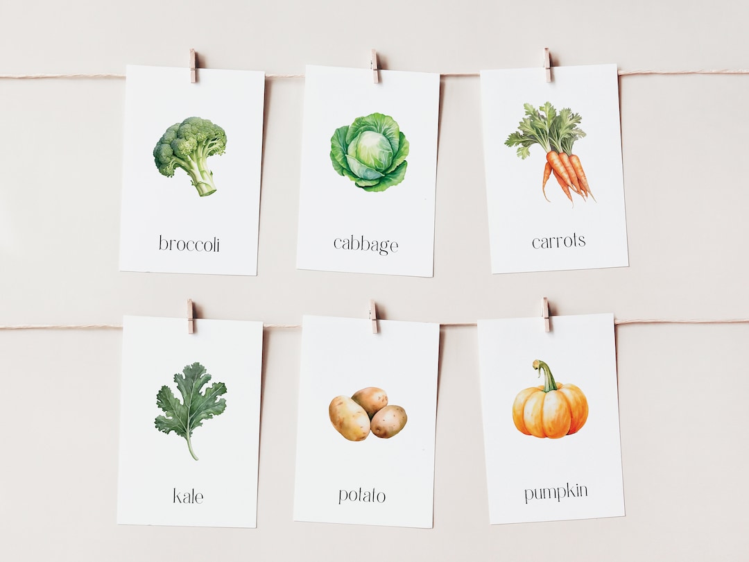 Printable Vegetable Card Set | Digital Vegetable Prints | Montessori ...