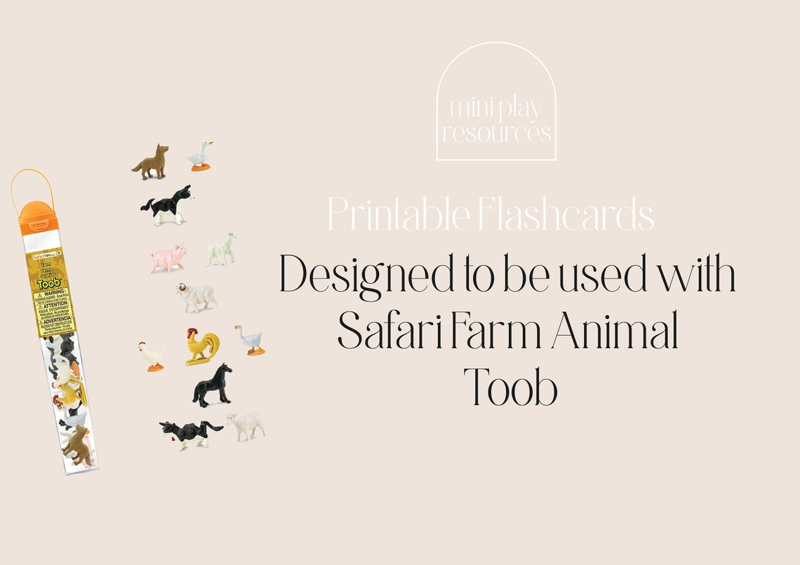 Printable Farm Animal Toob Cards| Toob Matching Cards | Montessori ...