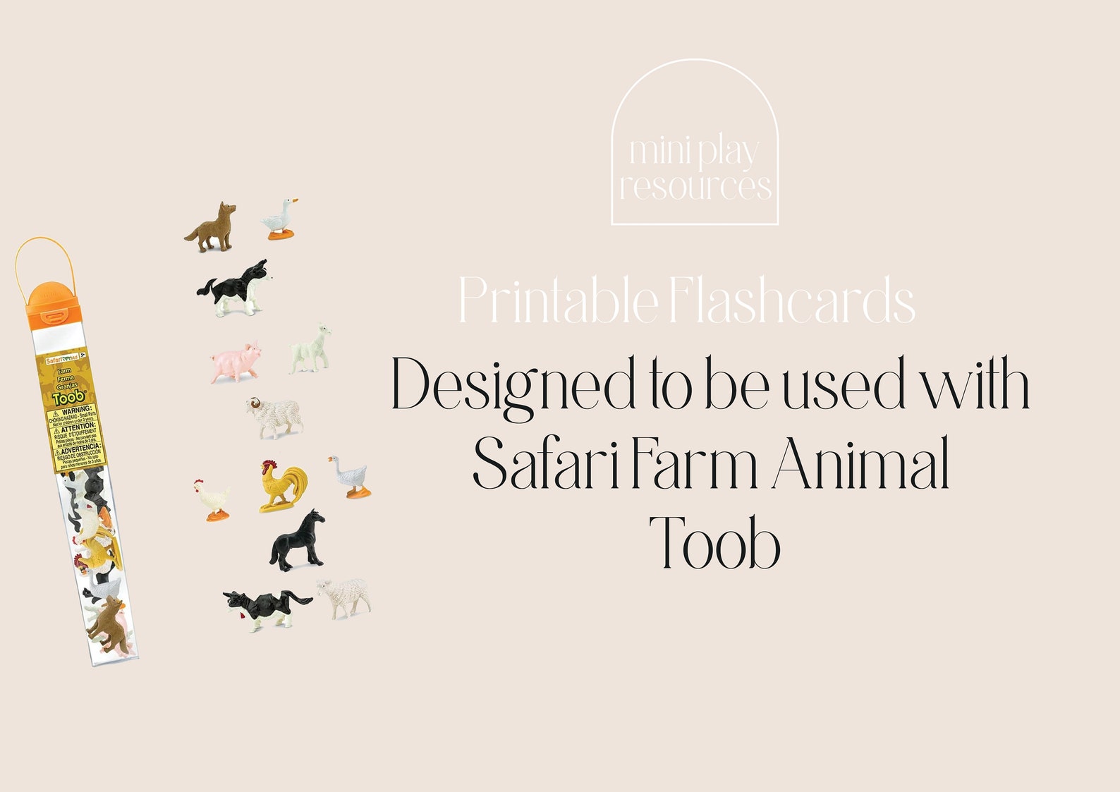 Printable Farm Animal Toob Cards| Toob Matching Cards | Montessori ...