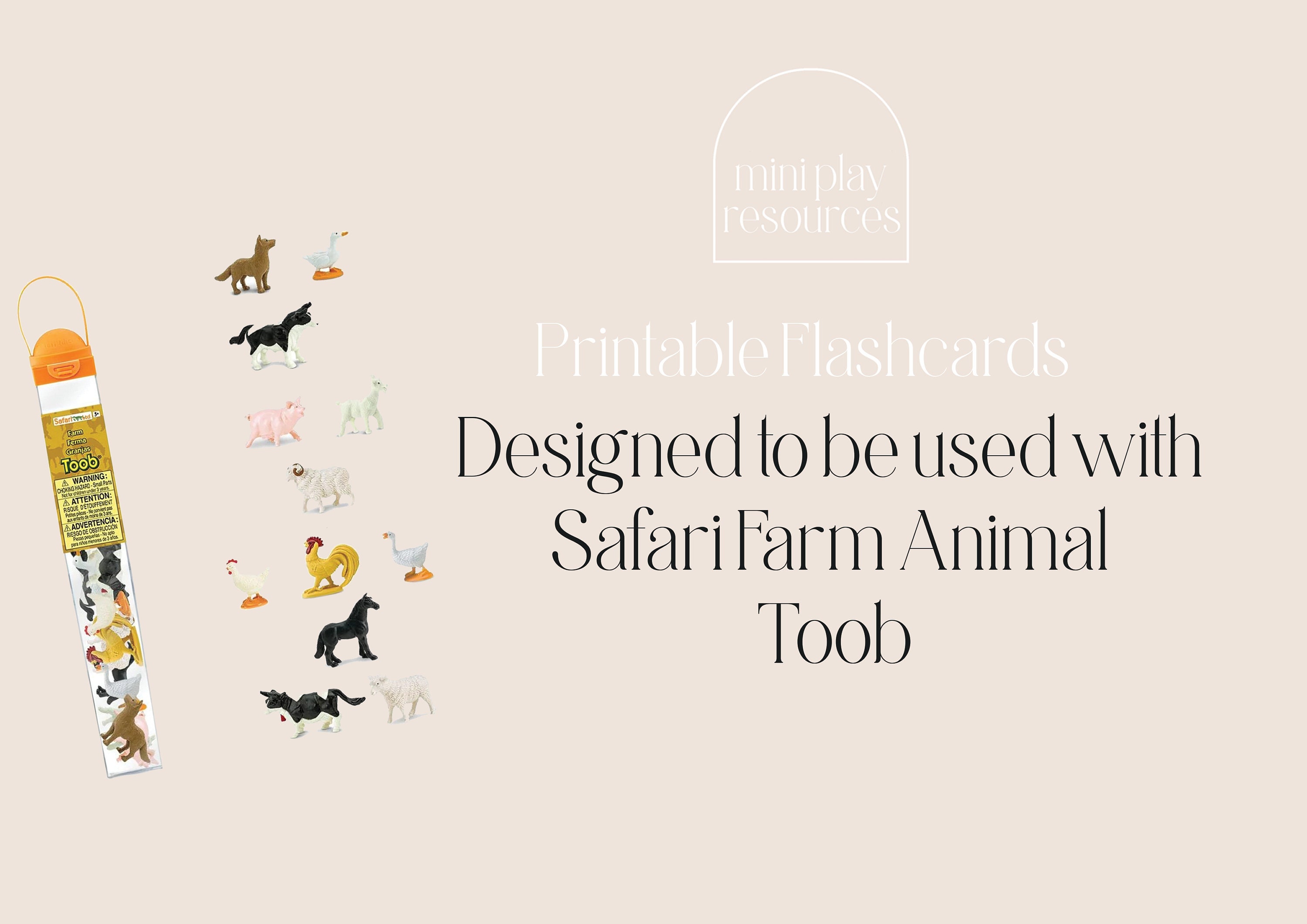 Printable Farm Animal Toob Cards Toob Matching Cards Montessori Cards ...