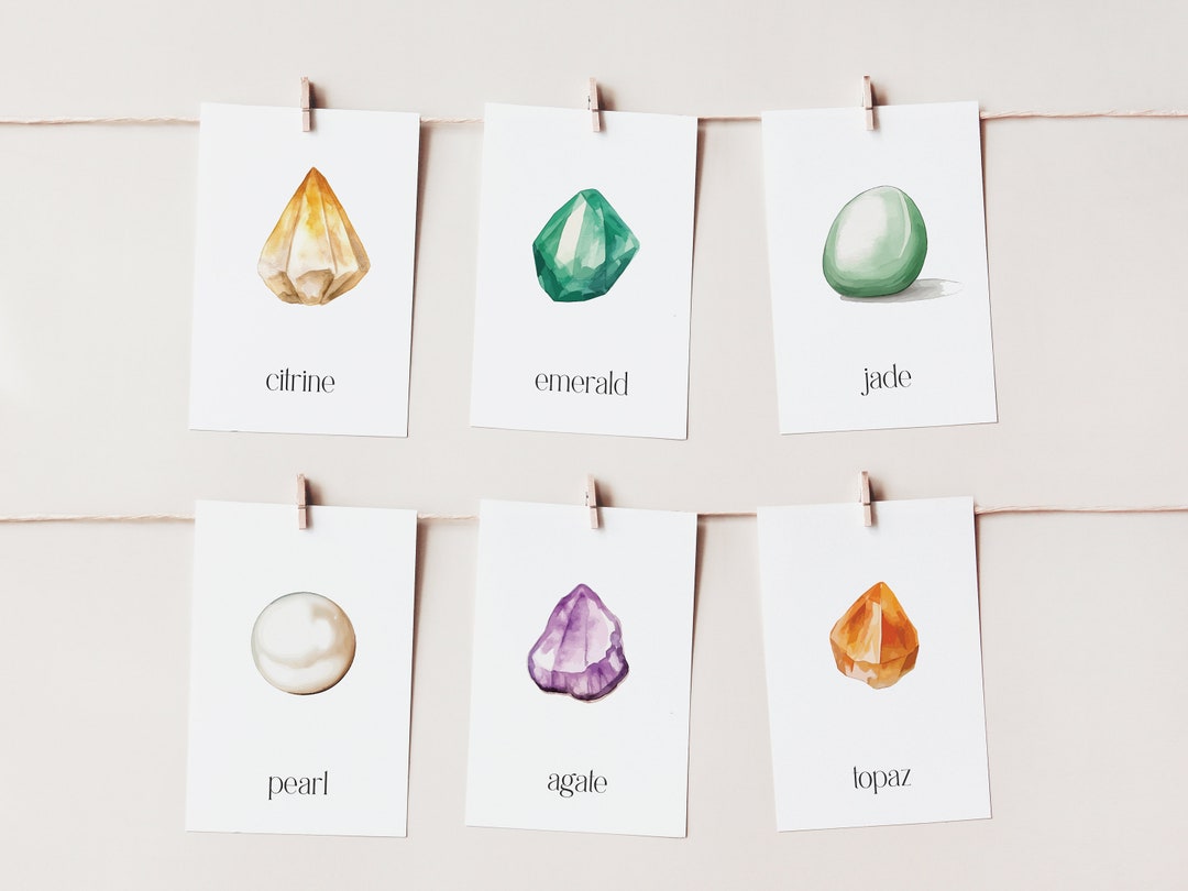 Printable Gemstone Card Set | Digital Gemstone Prints | Montessori ...