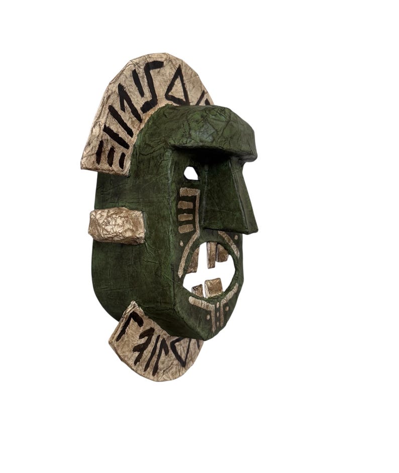 Handcrafted Forest Green Decorative Mask - Etsy
