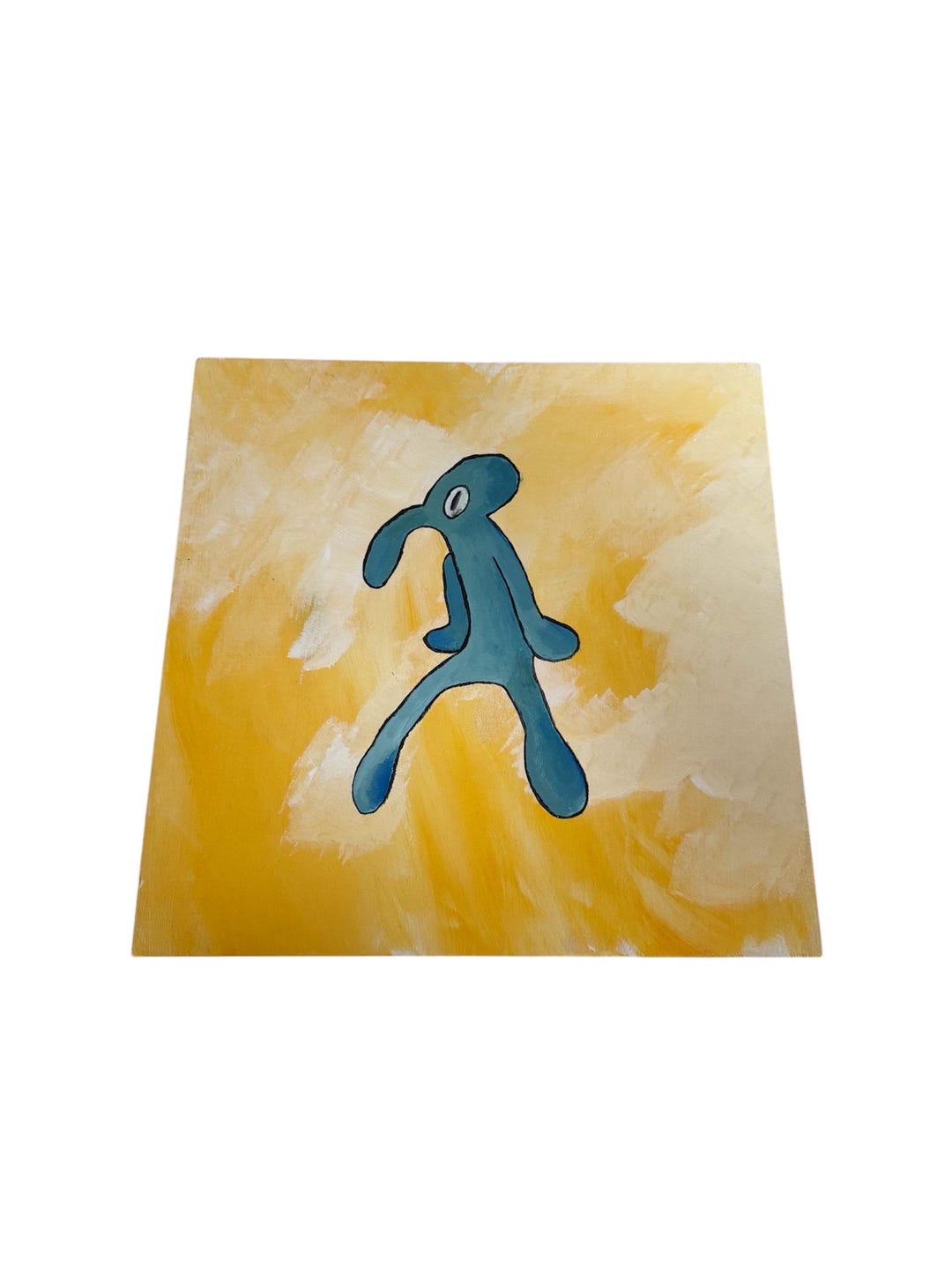 Bold & Brash Squidward Abstract Painting - Etsy UK