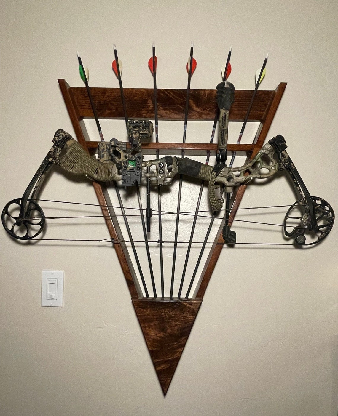 Archers Rack, Bow Rack, Wall Art, Hunters Wall Art, Archers Display ...
