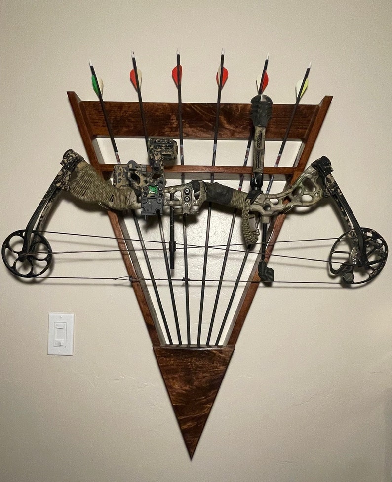 Archers Rack, Bow Rack, Wall Art, Hunters Wall Art, Archers Display ...