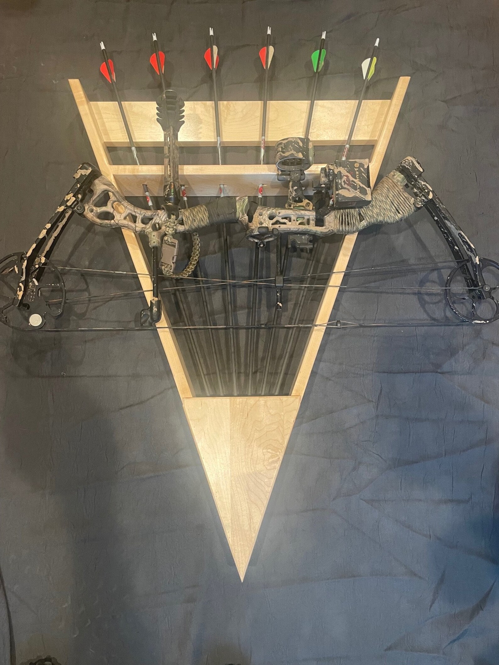 Archers Rack, Bow Rack, Wall Art, Hunters Wall Art, Archers Display ...