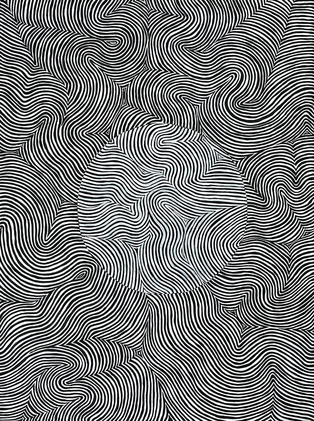 CIRCLE Line Work Print of Original Painting - Etsy