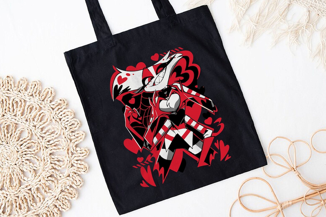 Angel Dust Hazbin Hotel Character Totebag, Hazbin Hotel Canvas Tote Bag ...