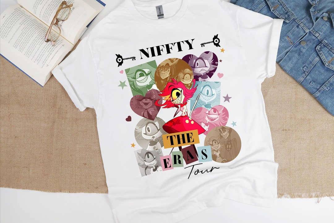 Hazbin Hotel the Eras Tour Shirt, Niffty Hazbin Hotel Cartoon Tshirt ...