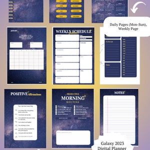 Galaxy Star: Daily, Weekly, Morning Routine Digital Planner - Etsy