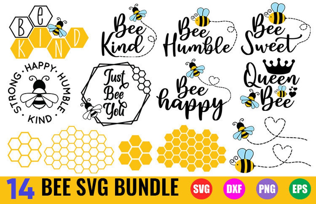 Bee SVG Bundle, Bee PNG, Bee Sayings Svg, Honeycomb Svg, Bee Hive Svg ...