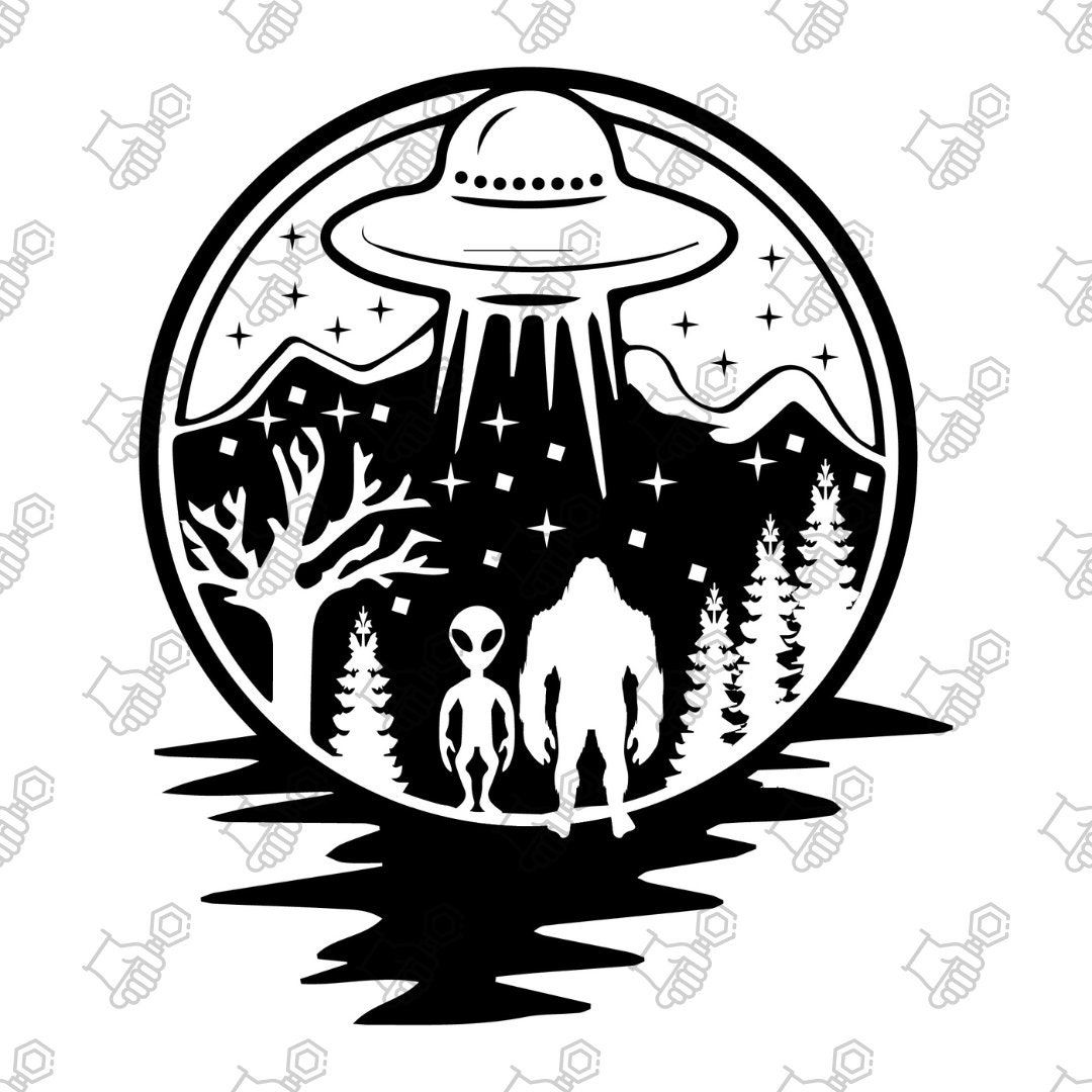 Alien Under the Moon SVG Versatile File Formats for Crafters - Etsy