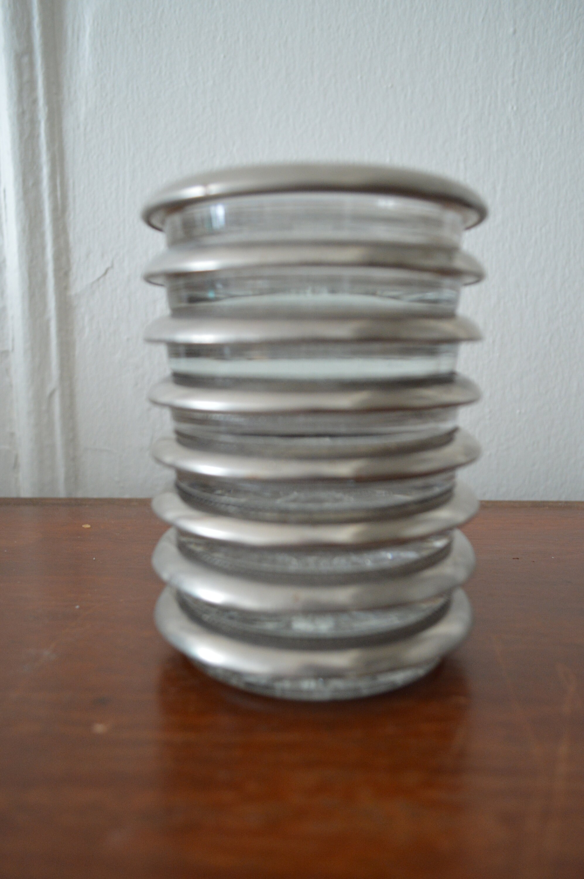 Italian Silverplate and Cut Glass Coasters (set of 8) | Vintage Metal ...
