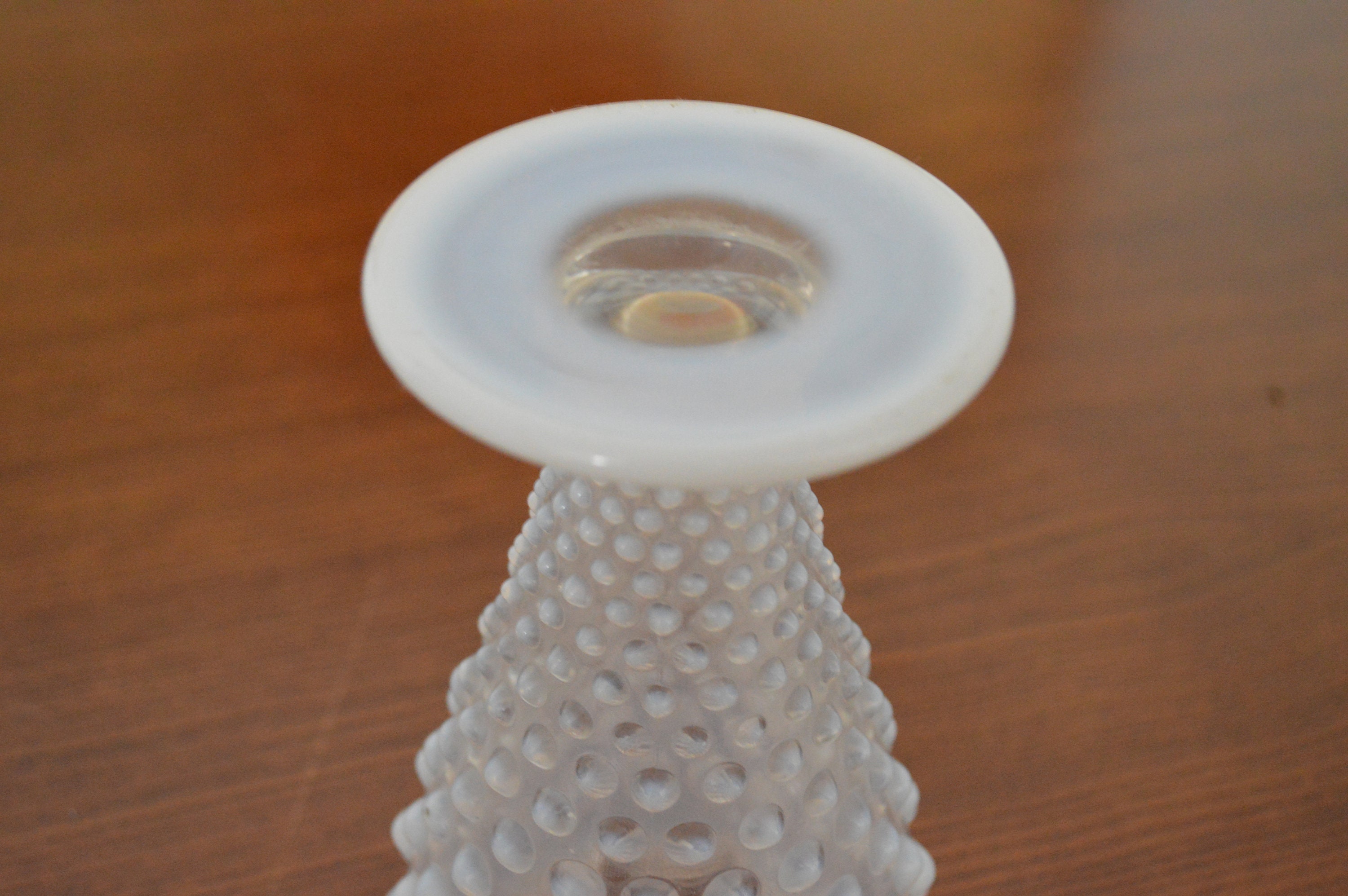 Vintage Moonstone Opalescent Fenton Hobnail Scalloped Edge Bud Vase ...
