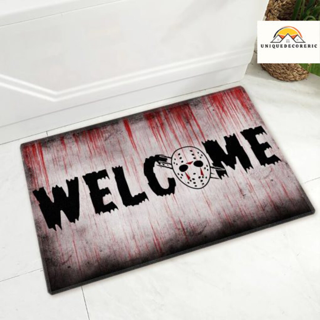 Horror Jason Voorhees Welcome Doormat Halloween Doormat - Etsy
