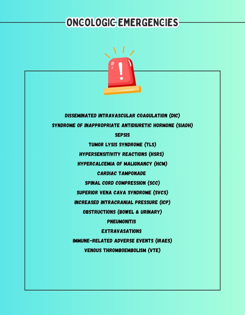 Oncologic Emergencies | Quick Reference Guide | PDF | 16+ Pages ...