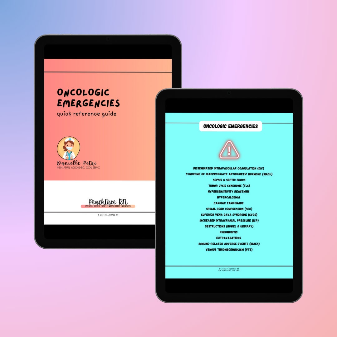 Oncologic Emergencies Quick Reference Guide PDF 15 Pages Oncology Nurse ...