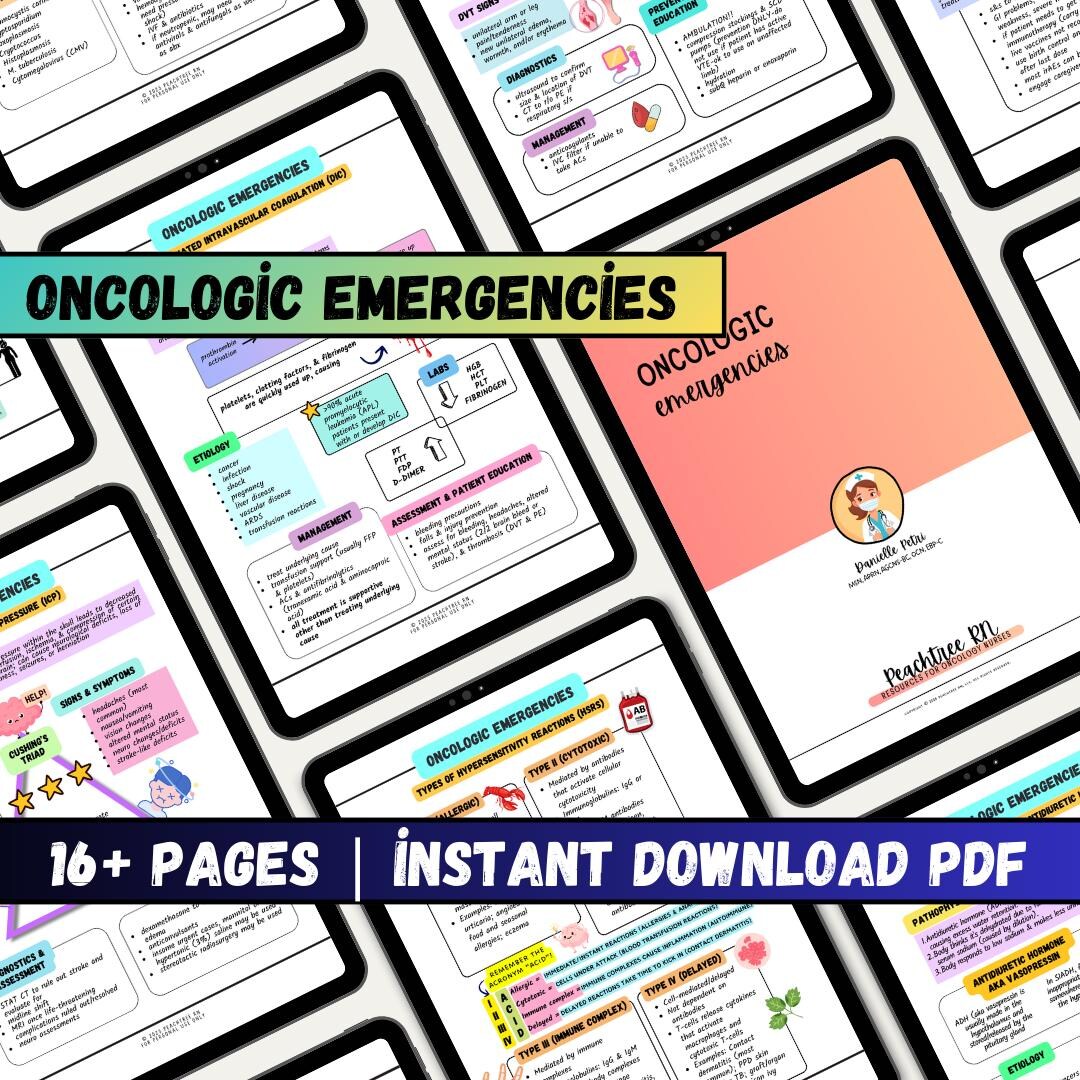 Oncologic Emergencies | Quick Reference Guide | PDF | 16+ Pages ...