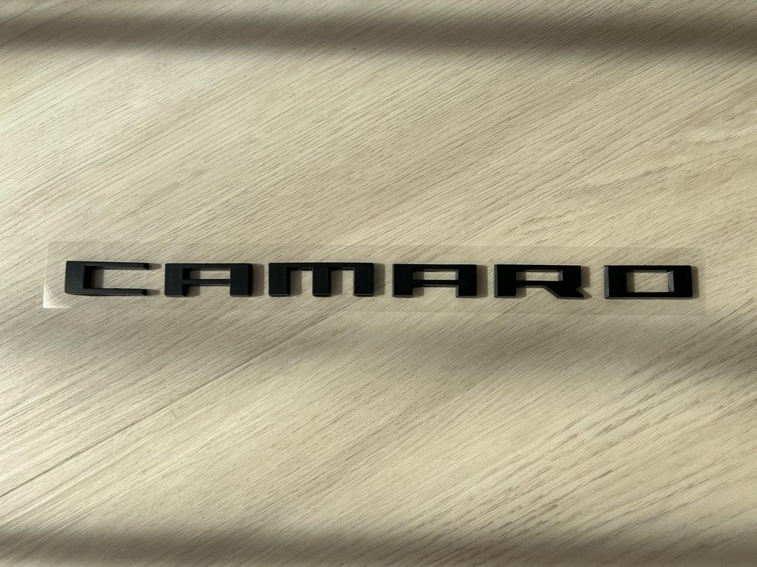 Camaro (letters) Black Tailgate Fender Badge Emblem, Universal Fit - Etsy