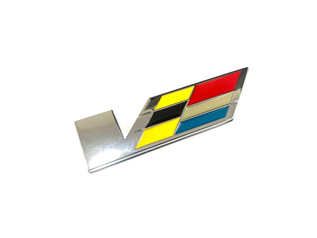 Chrome V Emblem Badge Side Fender Lid Trunk for Cadillac - Etsy
