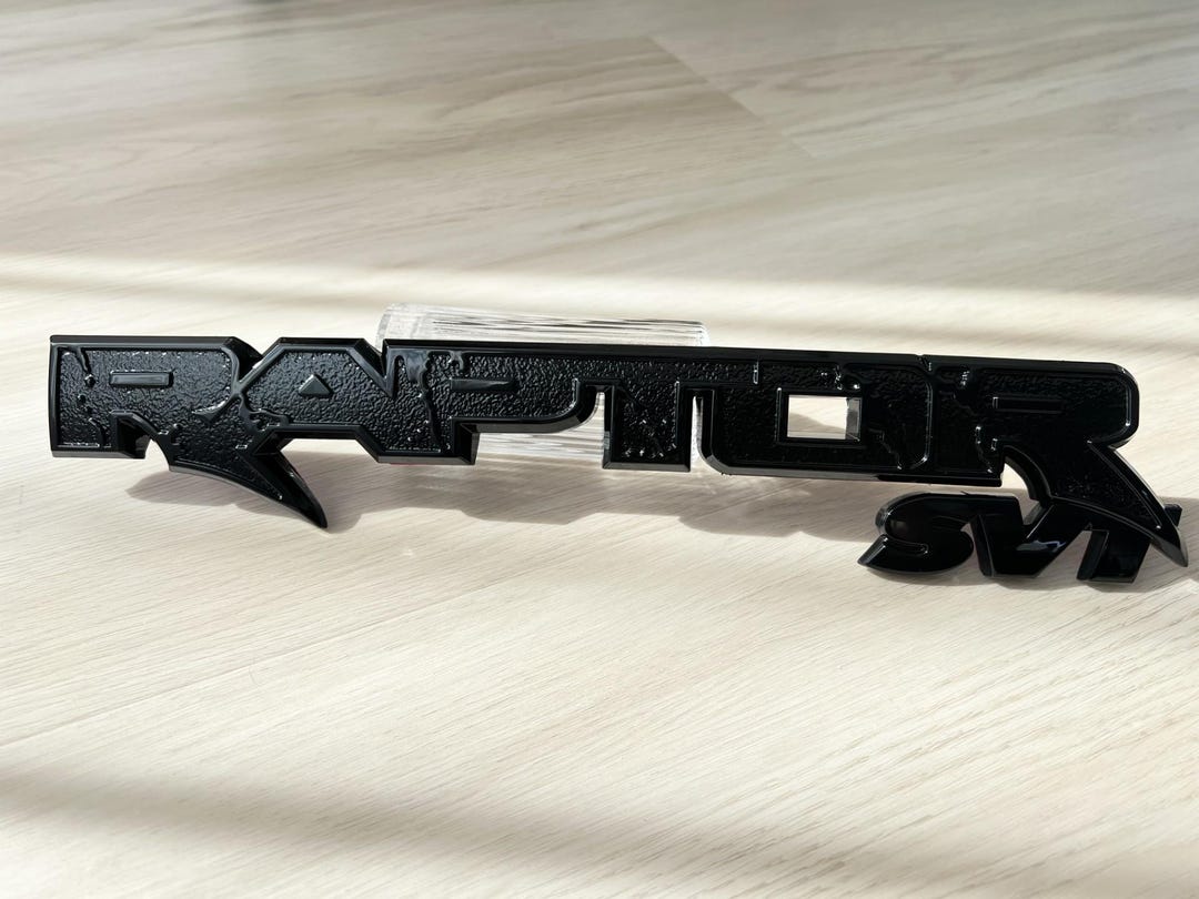 Raptor SVT Black Emblem Trunk Fender Side Badge Universal Fit - Etsy