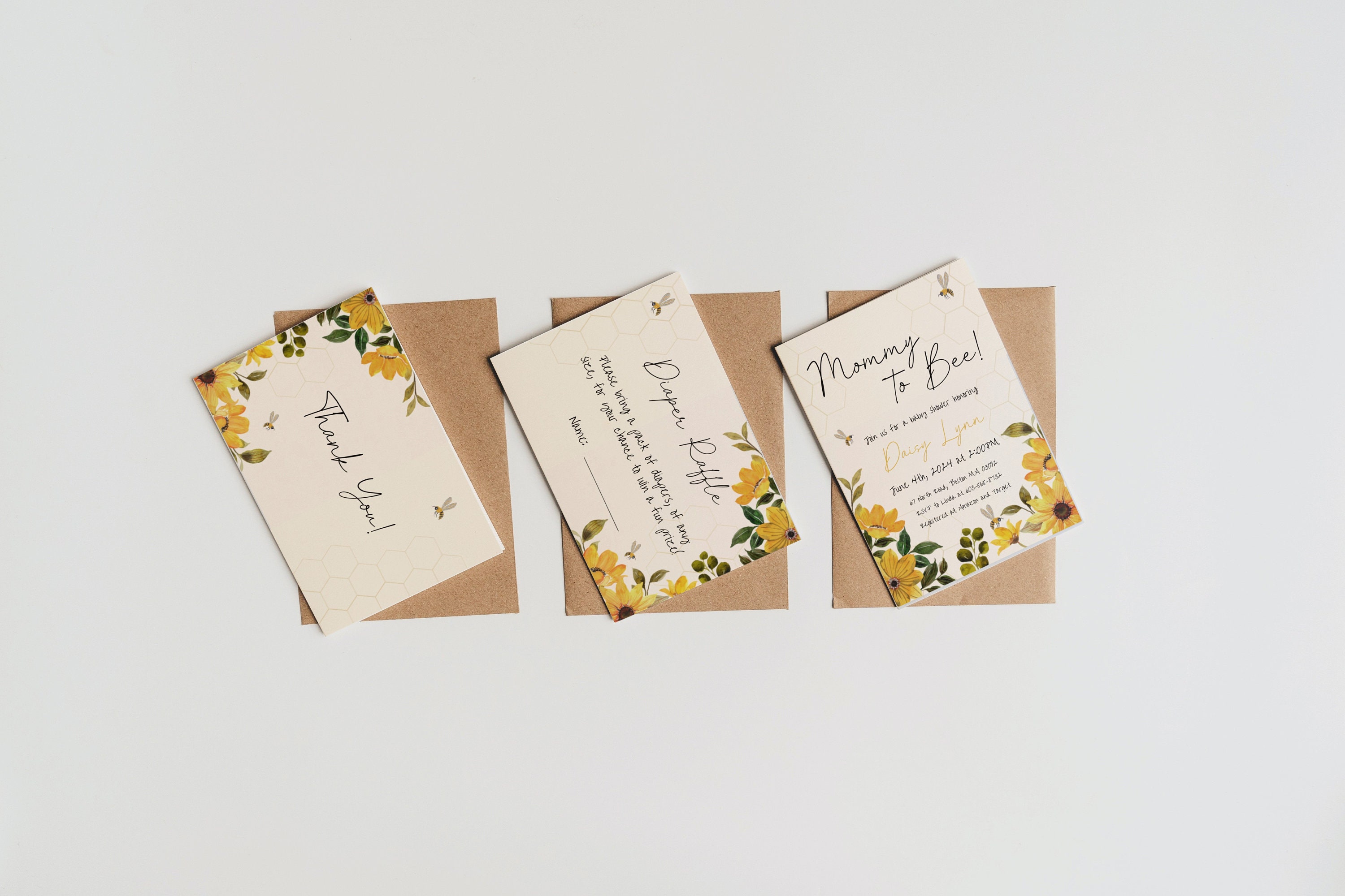 Bee Baby Shower - Mommy to BEE Baby Shower Invitation With Thank You ...