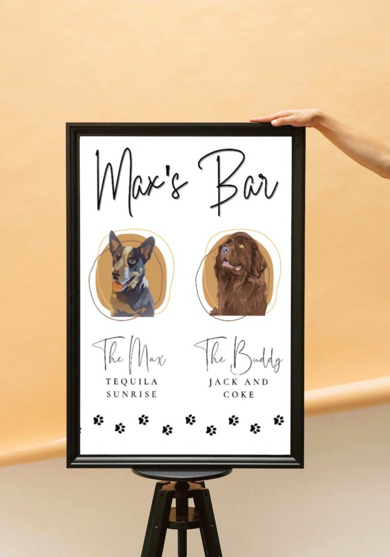 WEDDING SIGN - Dog Bar, Dog Bar Menu for Wedding, Wedding Signs With ...