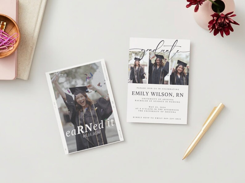 Graduation Invitation Template, Senior Graduate Announcement Template ...